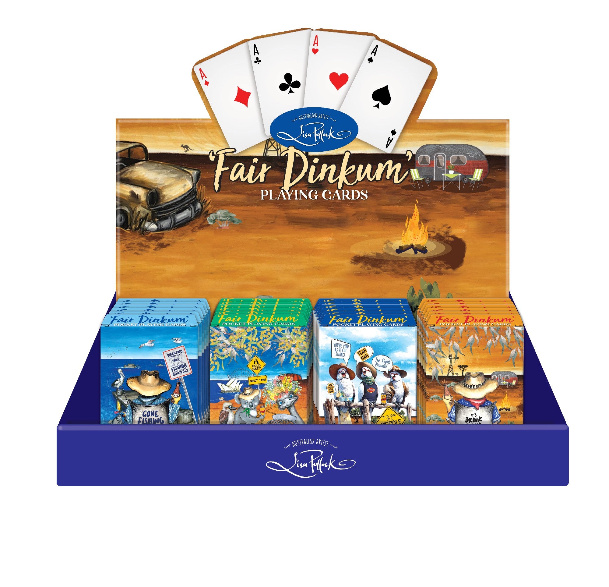 Lisa Pollock Playing Cards Gone Fishing – Hallie & Finn