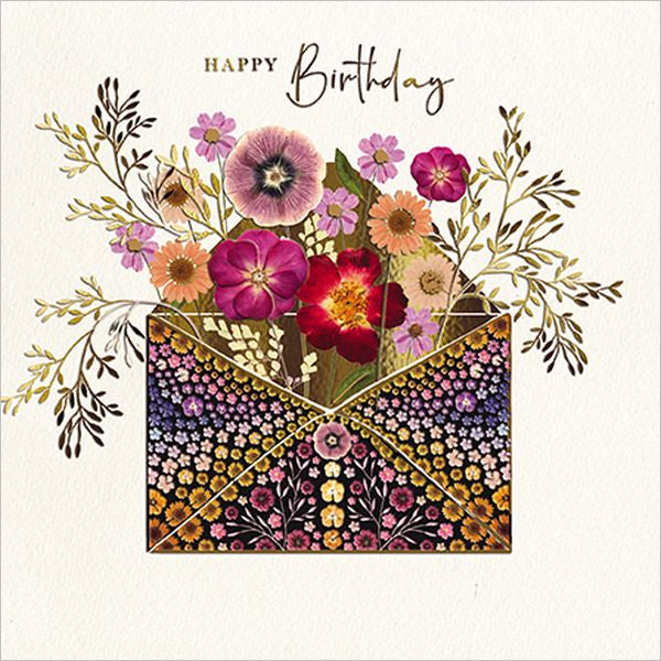 CARD GB WILDFLOWER PRESS FLOWER ENVELOPE – Hallie & Finn
